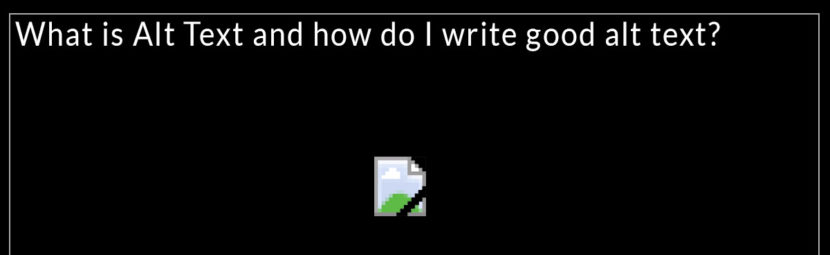 What is alternative text (alt text) and what does it do?