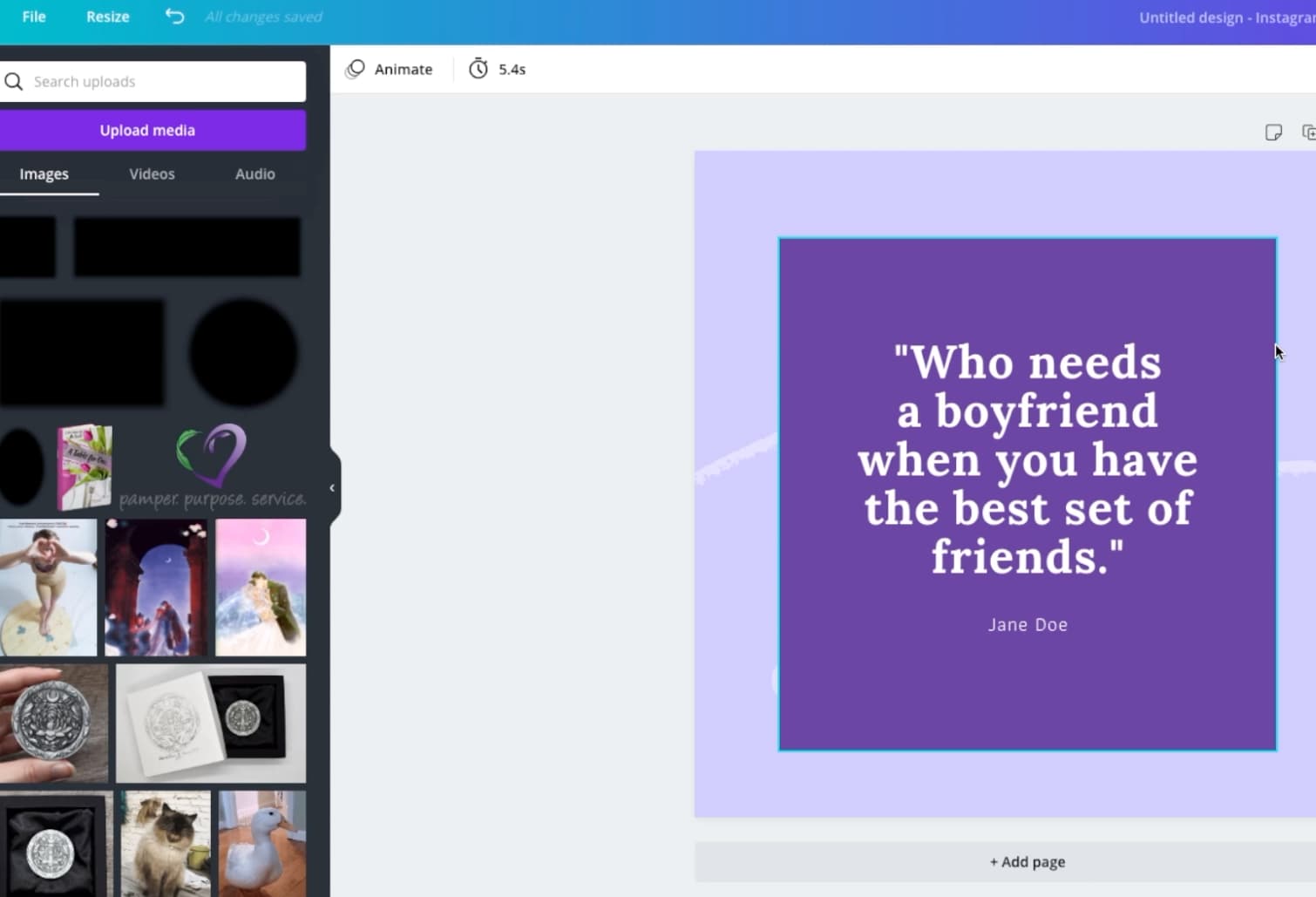 How to Add Basic Drop Shadows to Canva Elements